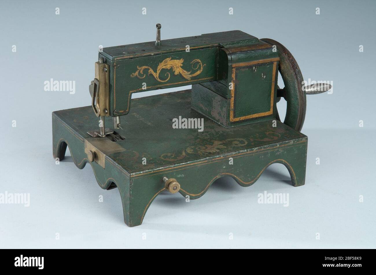 1852 Hodgkins Patent Model of a Sewing Machine. Sewing Machine Patent ...