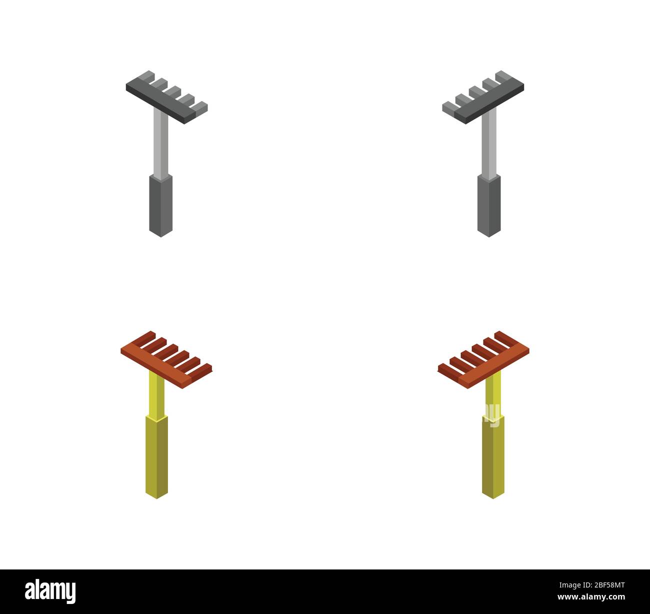 rake icon illustrated in vector on white background Stock Vector Image ...