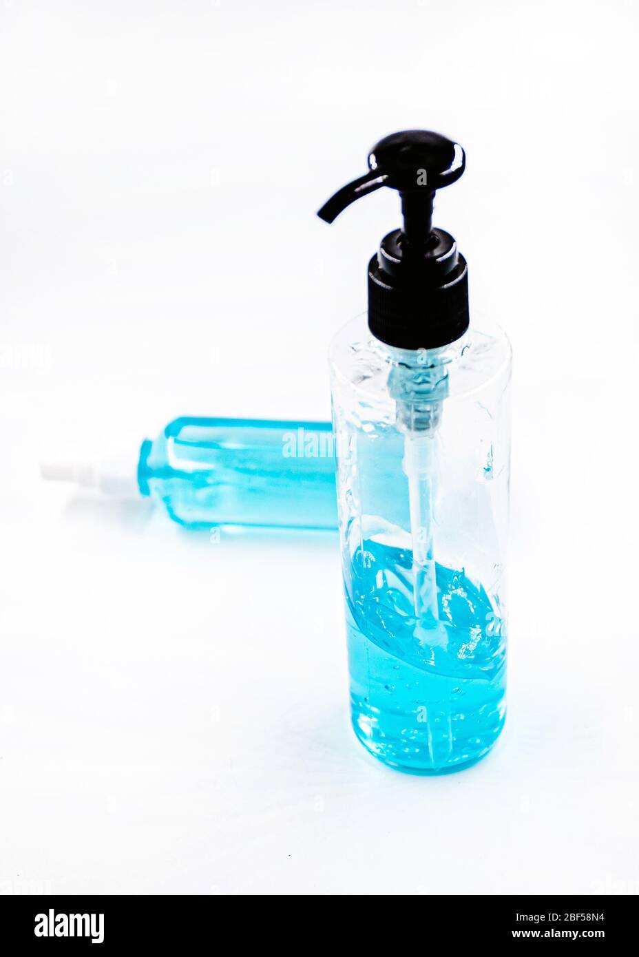 Alcohol gel sanitizer hand gel , Blue alcohol sanitizer gel bottle with ...