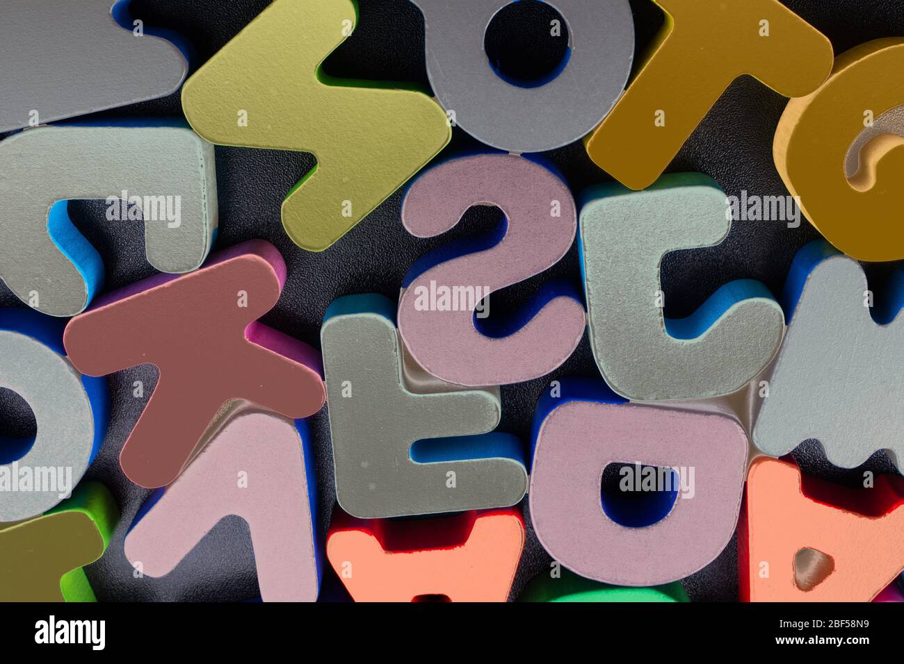 Colorful Letters of Alphabet made of wood Stock Photo - Alamy