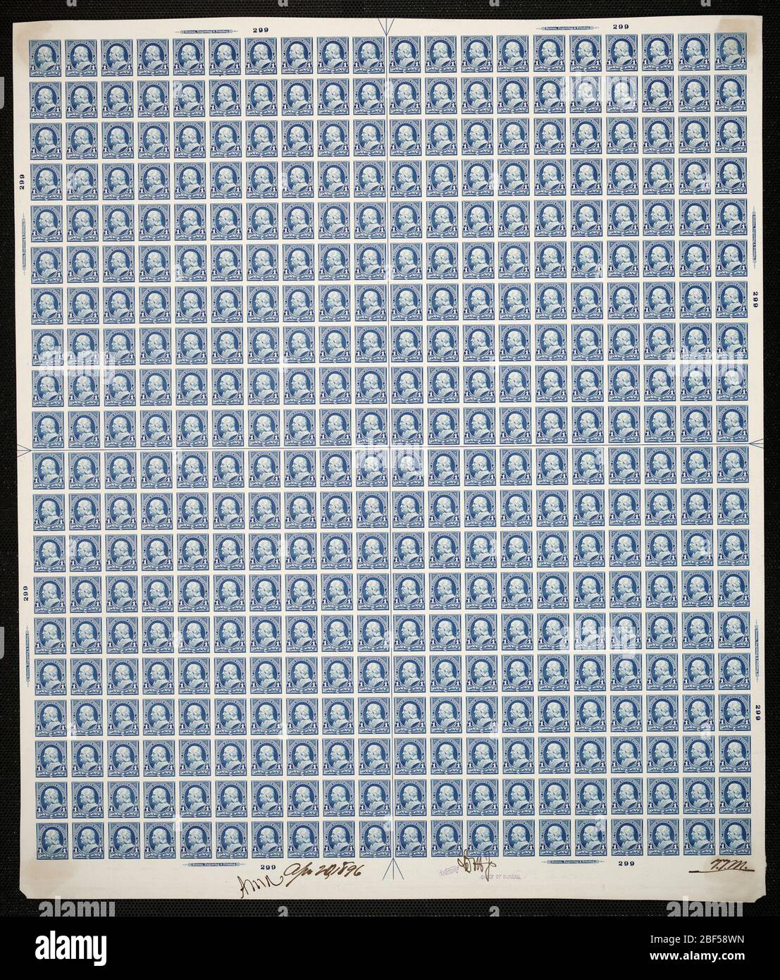 1c Franklin plate proof. Certified plate proofs are the last printed ...