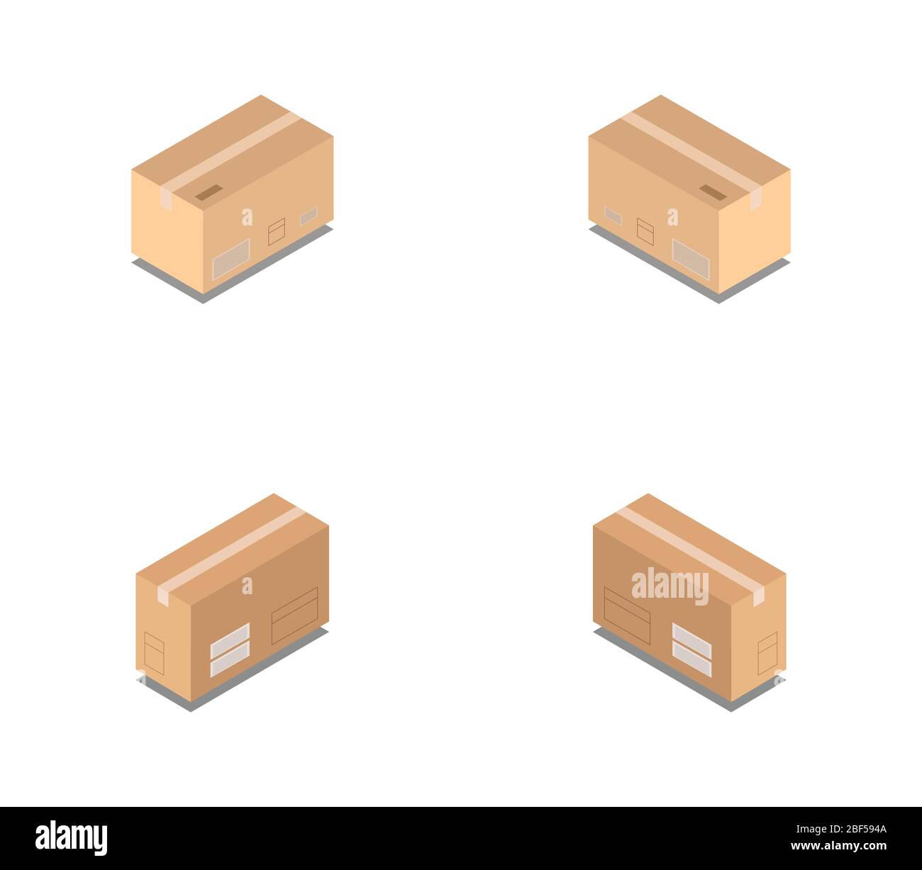 box icon illustrated in vector on white background Stock Vector Image ...