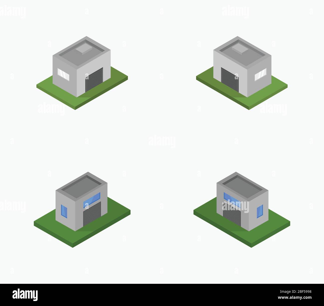 isometric garage icon illustrated in vector on white background Stock ...