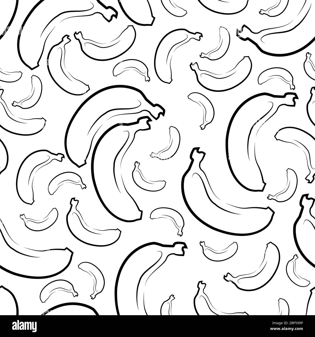 Abstract seamless background design cloth texture with banana elements ...