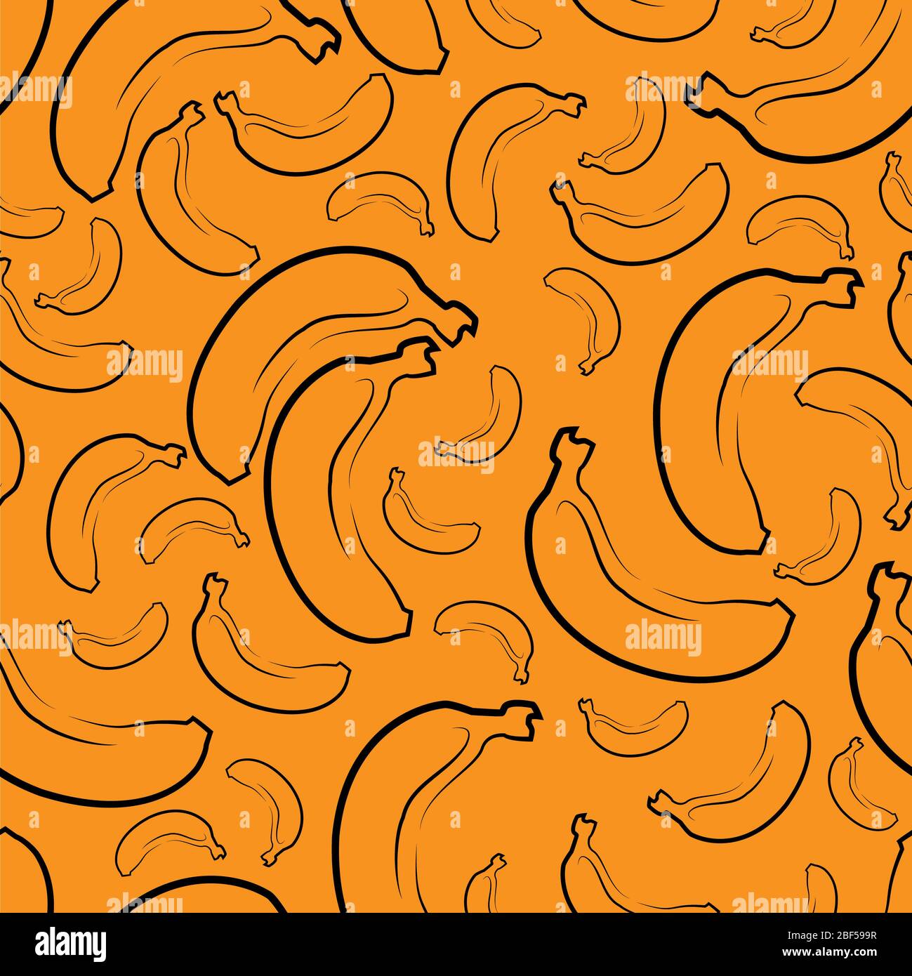 Abstract seamless background design cloth texture with banana elements ...