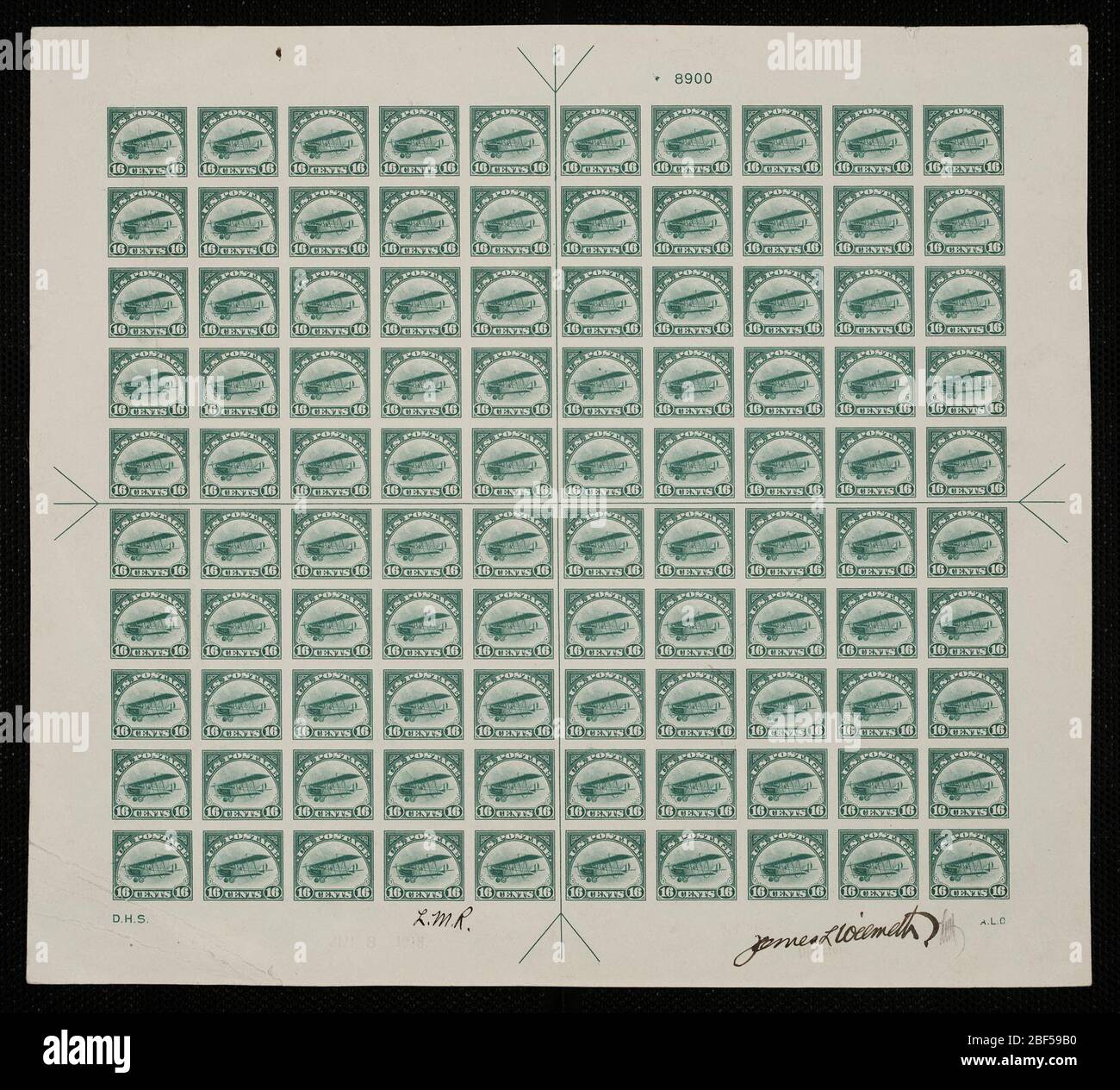16c Curtiss Jenny plate proof. Certified plate proofs are the last ...