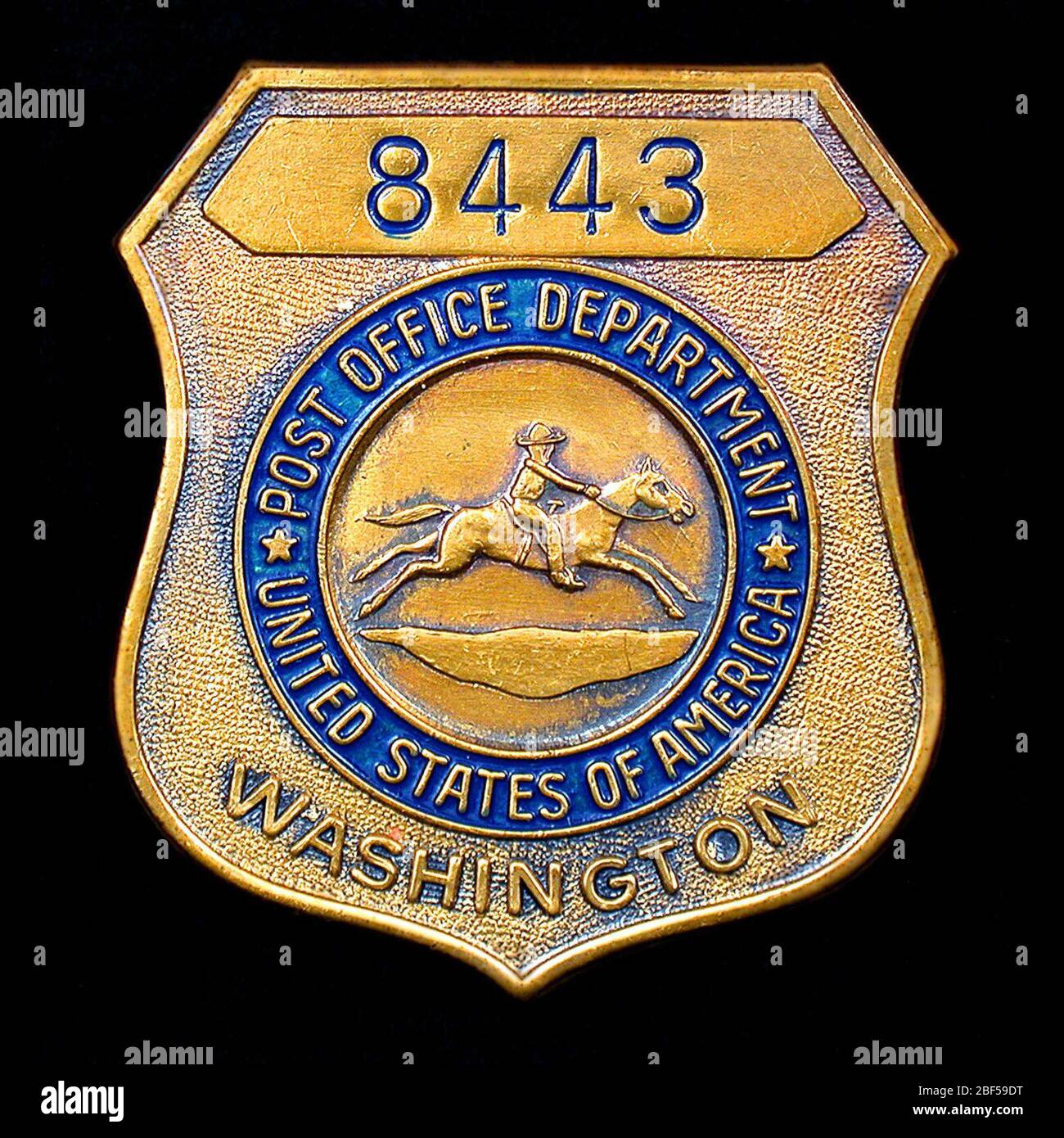 Postal clerk chest badge number 8443. U.S. Post Office Department clerk ...