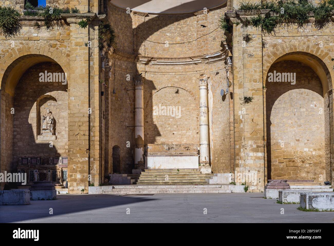 Remains of medieval mother church, dedicated to Our Lady of Angels and ...
