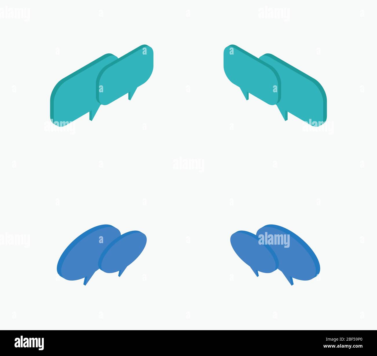 cloud dialogue icon illustrated in vector on white background Stock ...