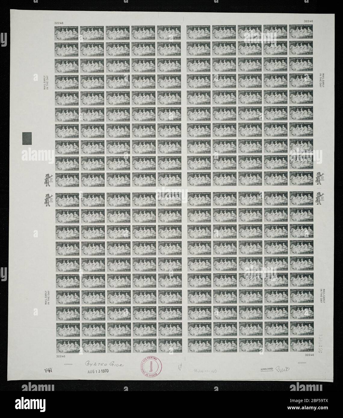 6c Stone Mountain Memorial plate proof. Certified plate proofs are the ...