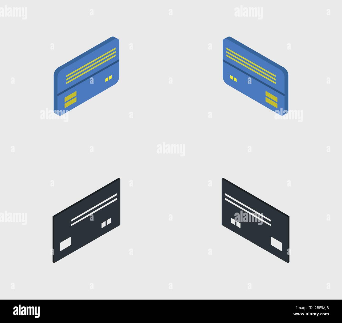 bank card icon illustrated in vector on white background Stock Vector ...