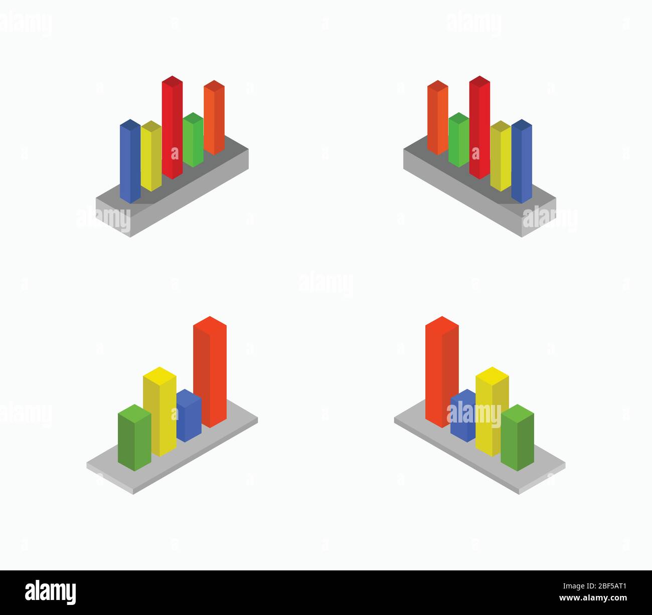 bar chart icon illustrated in vector on white background Stock Vector ...