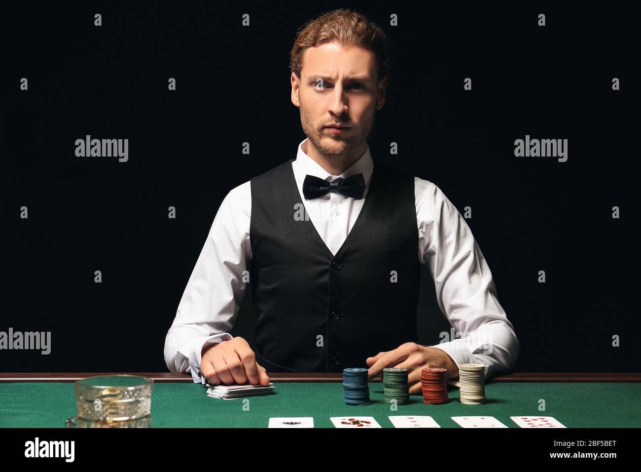 Male banker poker chips hi-res stock photography and images - Alamy