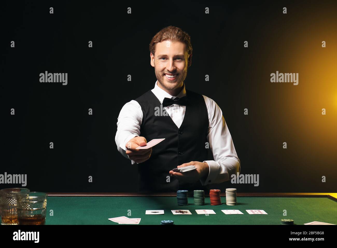 Male banker playing cards hi-res stock photography and images - Alamy