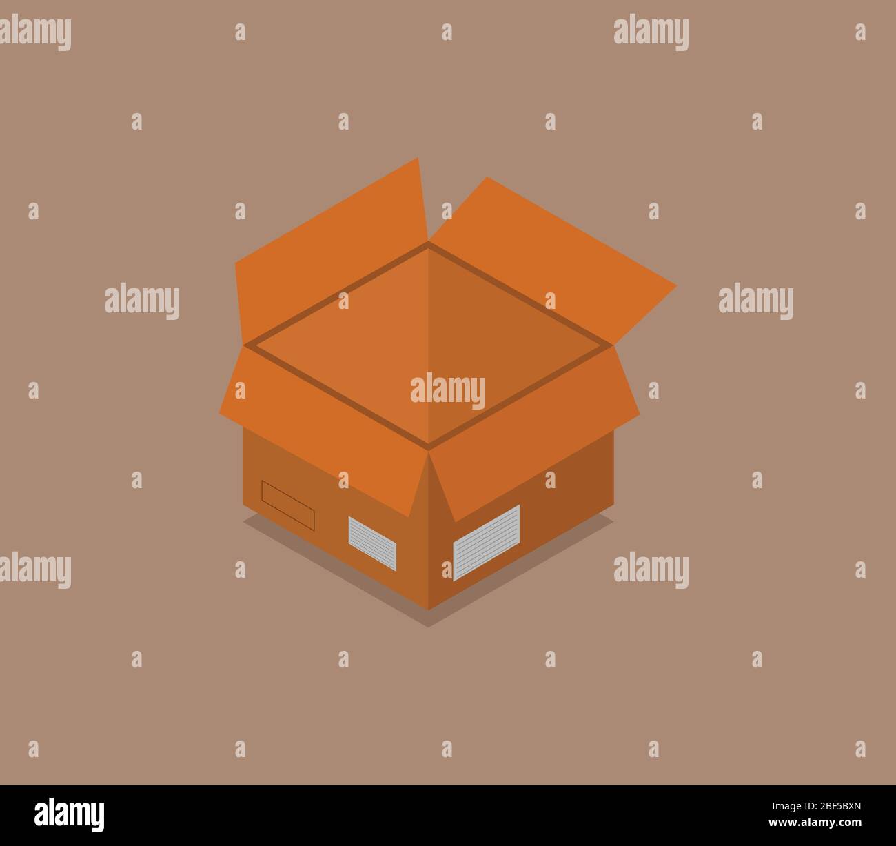 isometric box icon illustrated in vector on white background Stock ...