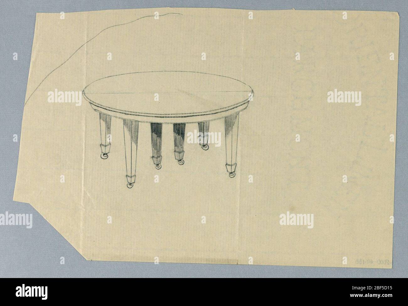 Design for a SixLegged Adjustable Round Table on Casters. Round molded ...
