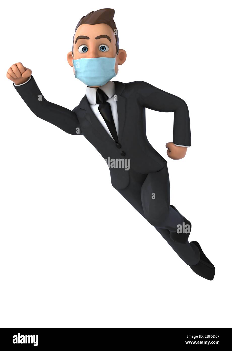 3D illustration of a cartoon character with a mask Stock Photo - Alamy