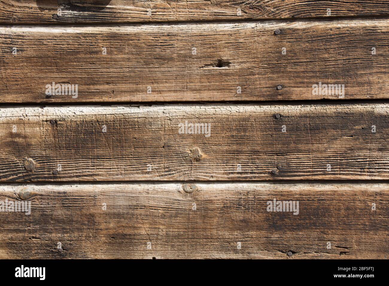 Texture details of an old wooden plunks as background Stock Photo - Alamy