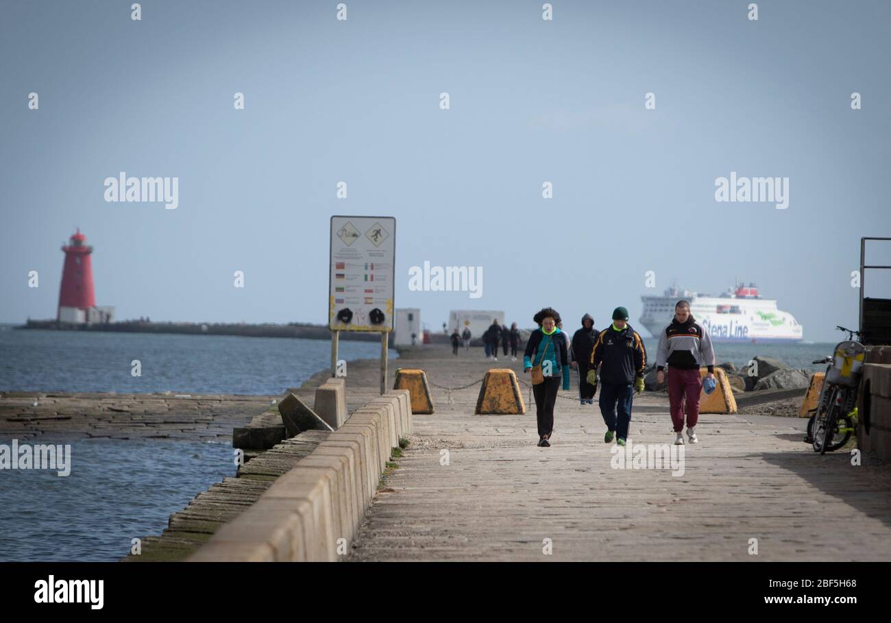 Dublin, Ireland - April 6, 2020: scene at Dublin Port during Covid-19 ...