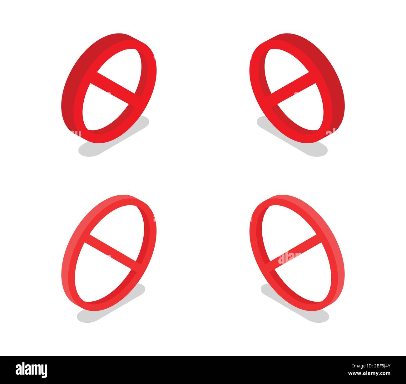 prohibition sign icon illustrated in vector on white background Stock ...