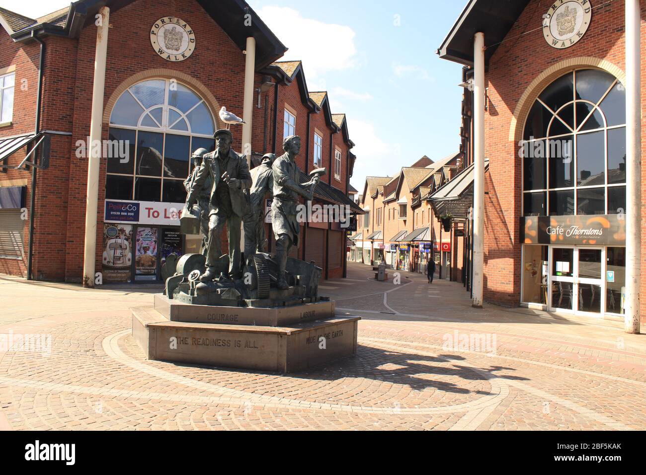 UK, Barrow-In-Furness, high street, covid-19, spring 2020, portland ...