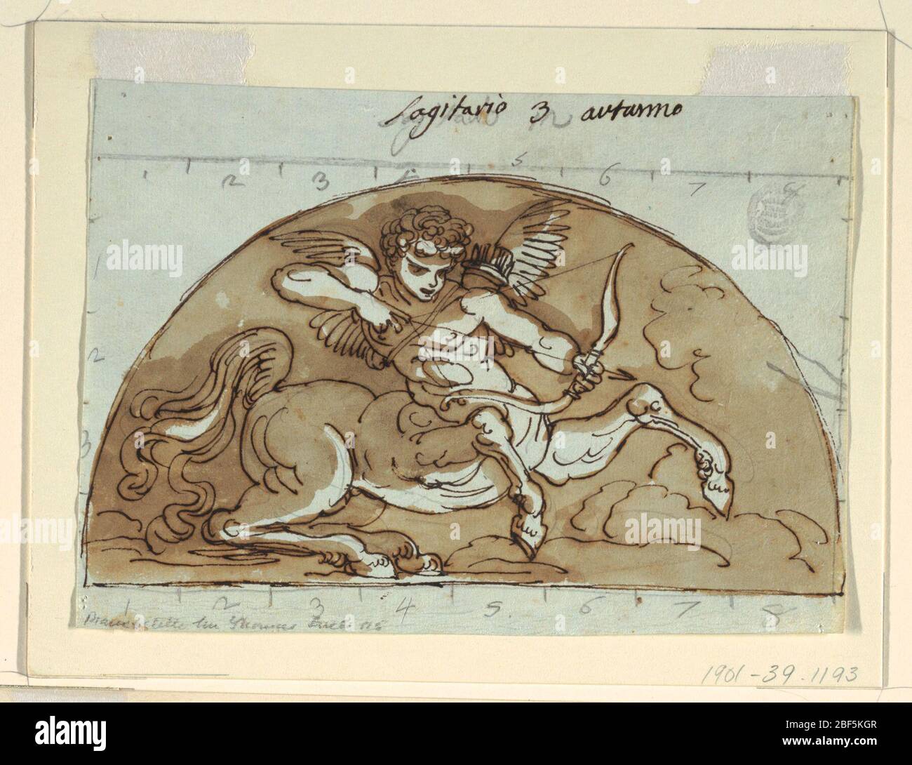 Sagittarius Lunette for Ceiling Sala Ottagonale Palazzo Milzetti Faenza ...