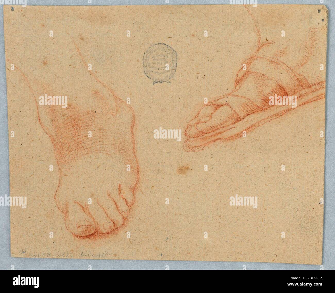 Two Sketches of a Foot. Horizontal rectangle. At left the same motif as ...