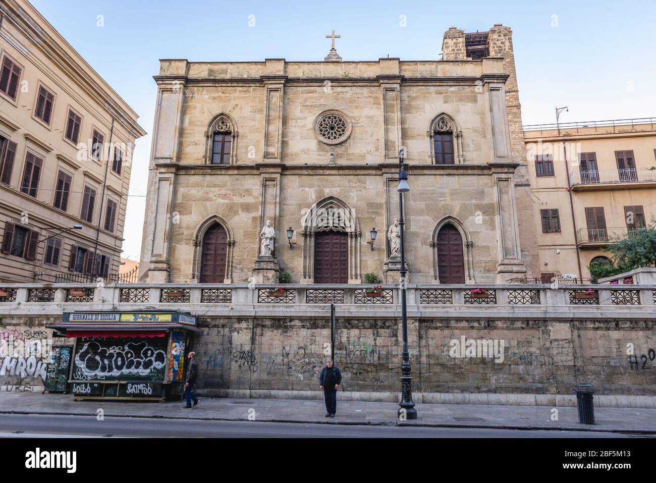 Sant Antonio abate Church on Via Roma street in Palermo city of ...