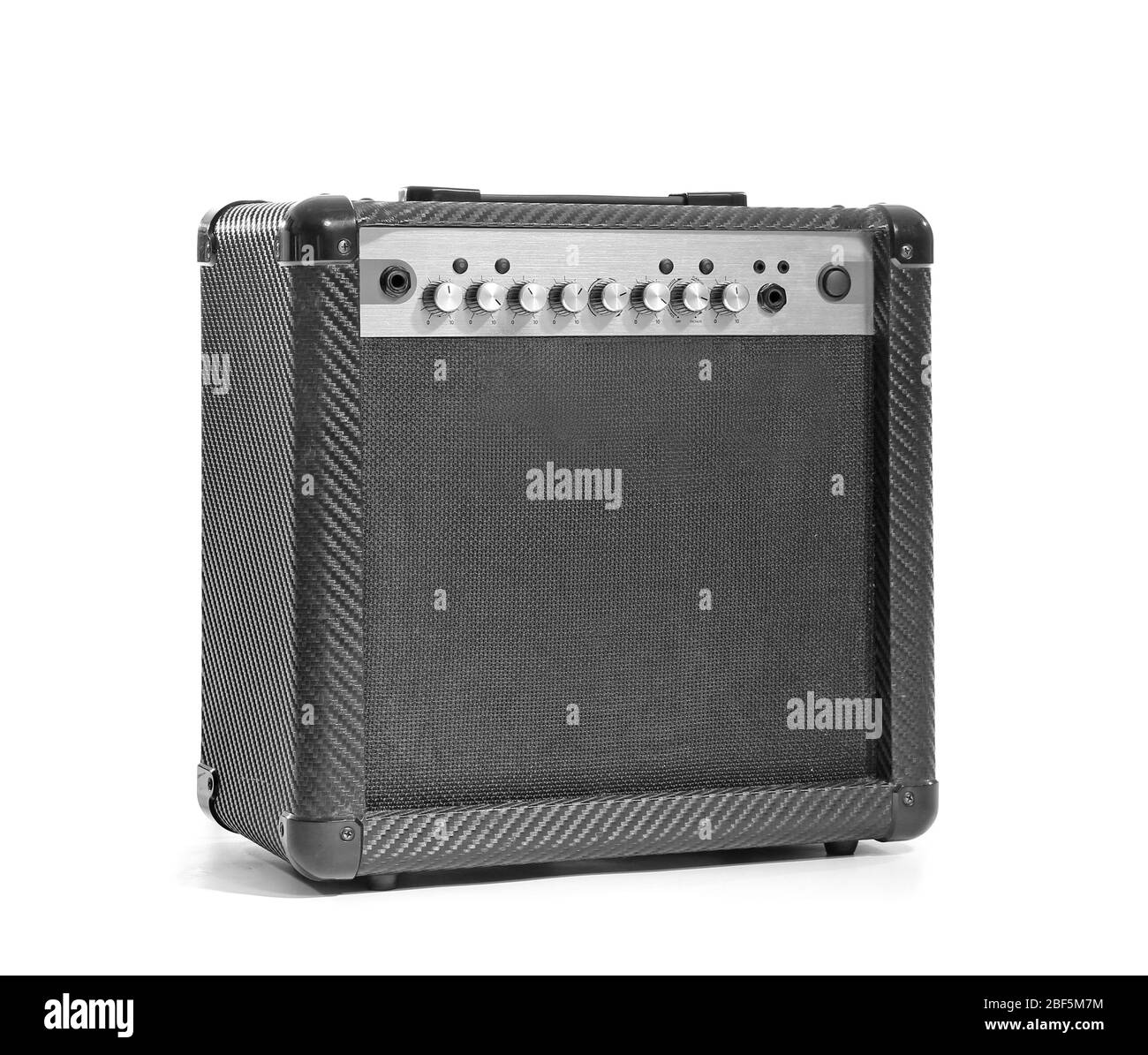 Modern amplifier on white background Stock Photo - Alamy