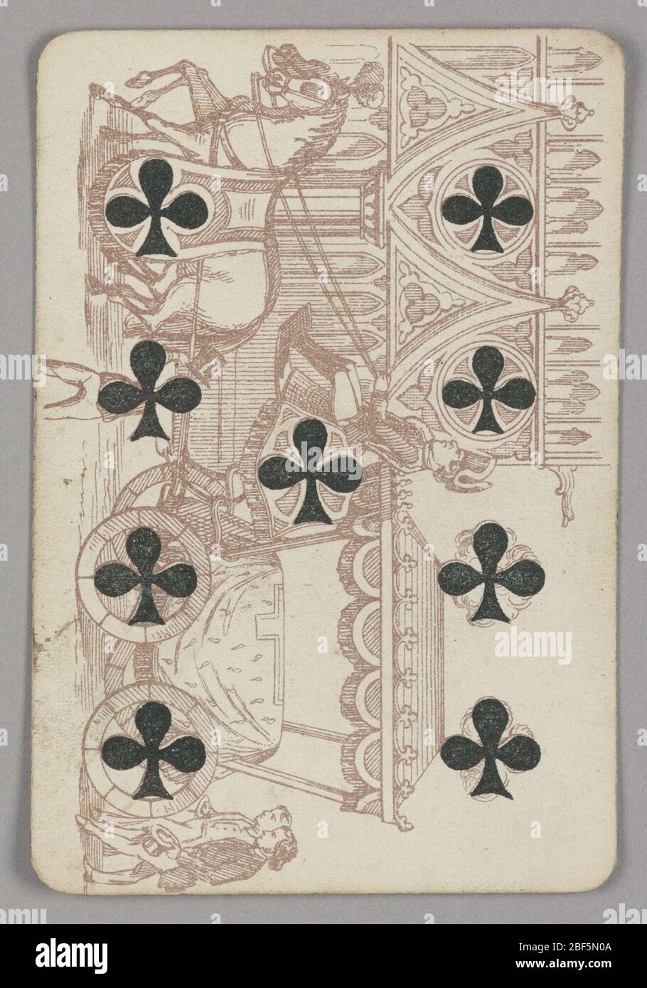 Nine of Clubs. Nine of Clubs playing card from a pack of transformation ...