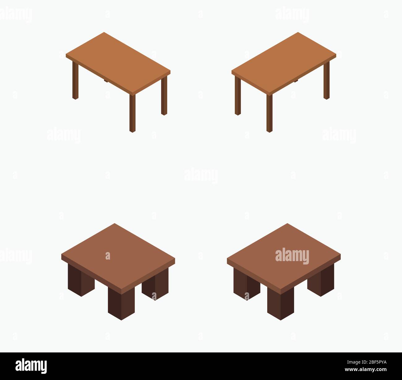 isometric table icon illustrated in vector on white background Stock ...