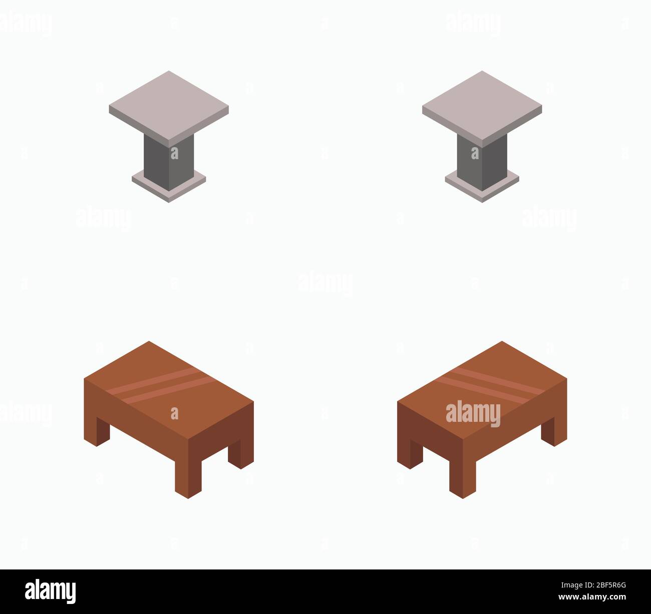 isometric table icon illustrated in vector on white background Stock ...
