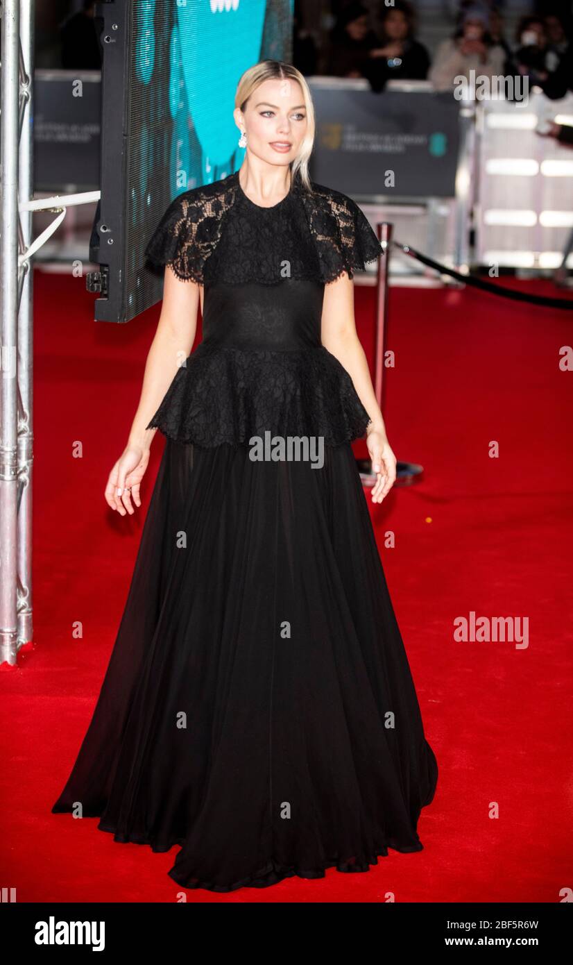 Margot robbie bafta 2020 hi-res stock photography and images - Alamy