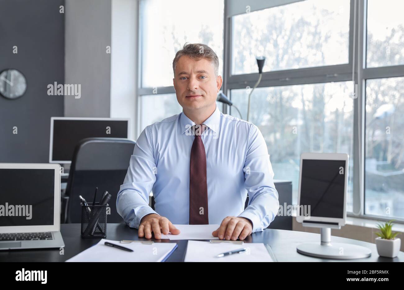 Conducting interview room hi-res stock photography and images - Alamy