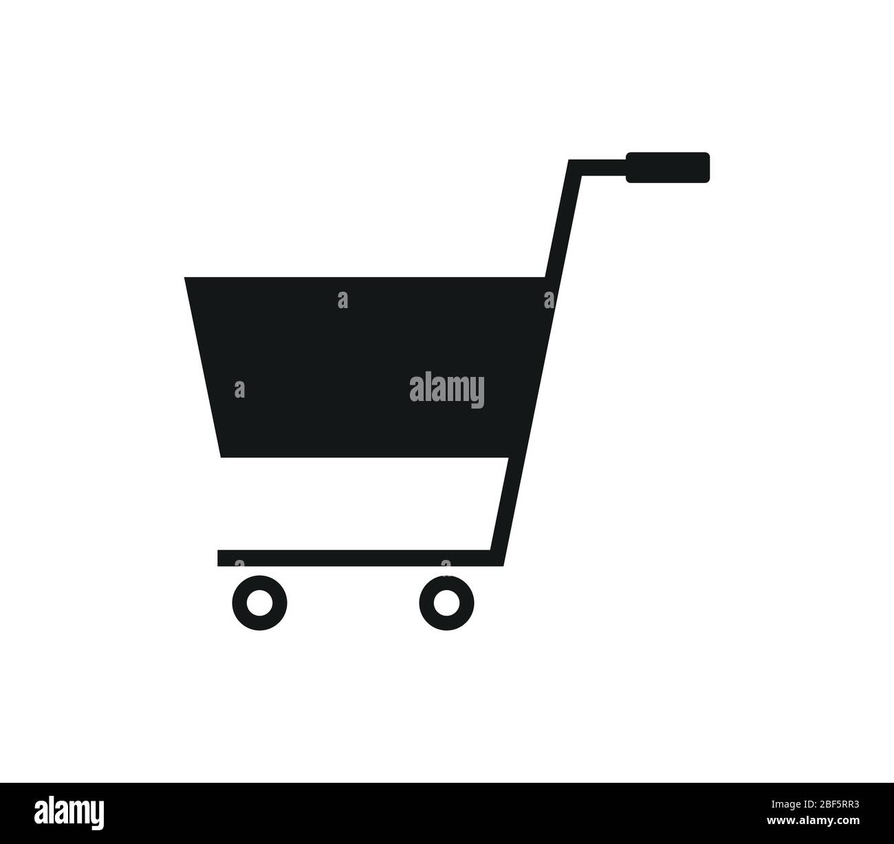 shopping cart icon illustrated in vector on white background Stock ...
