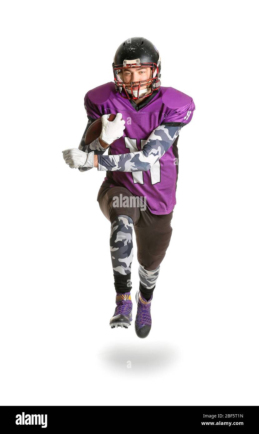 Boy running with football Cut Out Stock Images & Pictures - Alamy