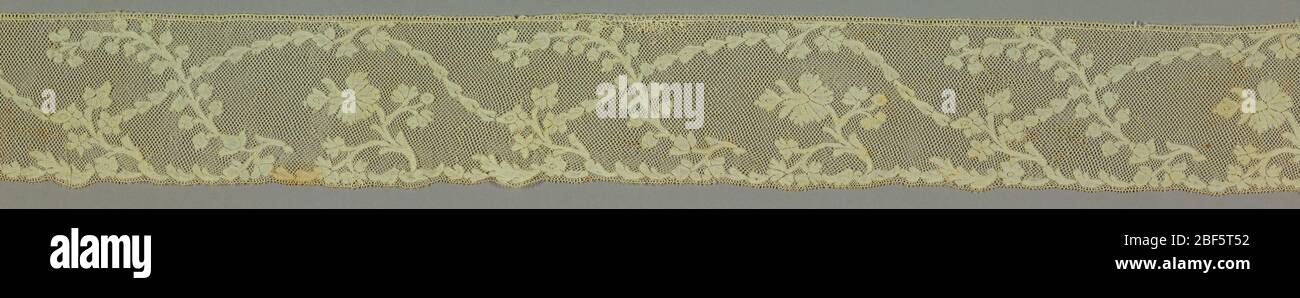 Edge. Border patterned with a garland intersected at intervals by ...
