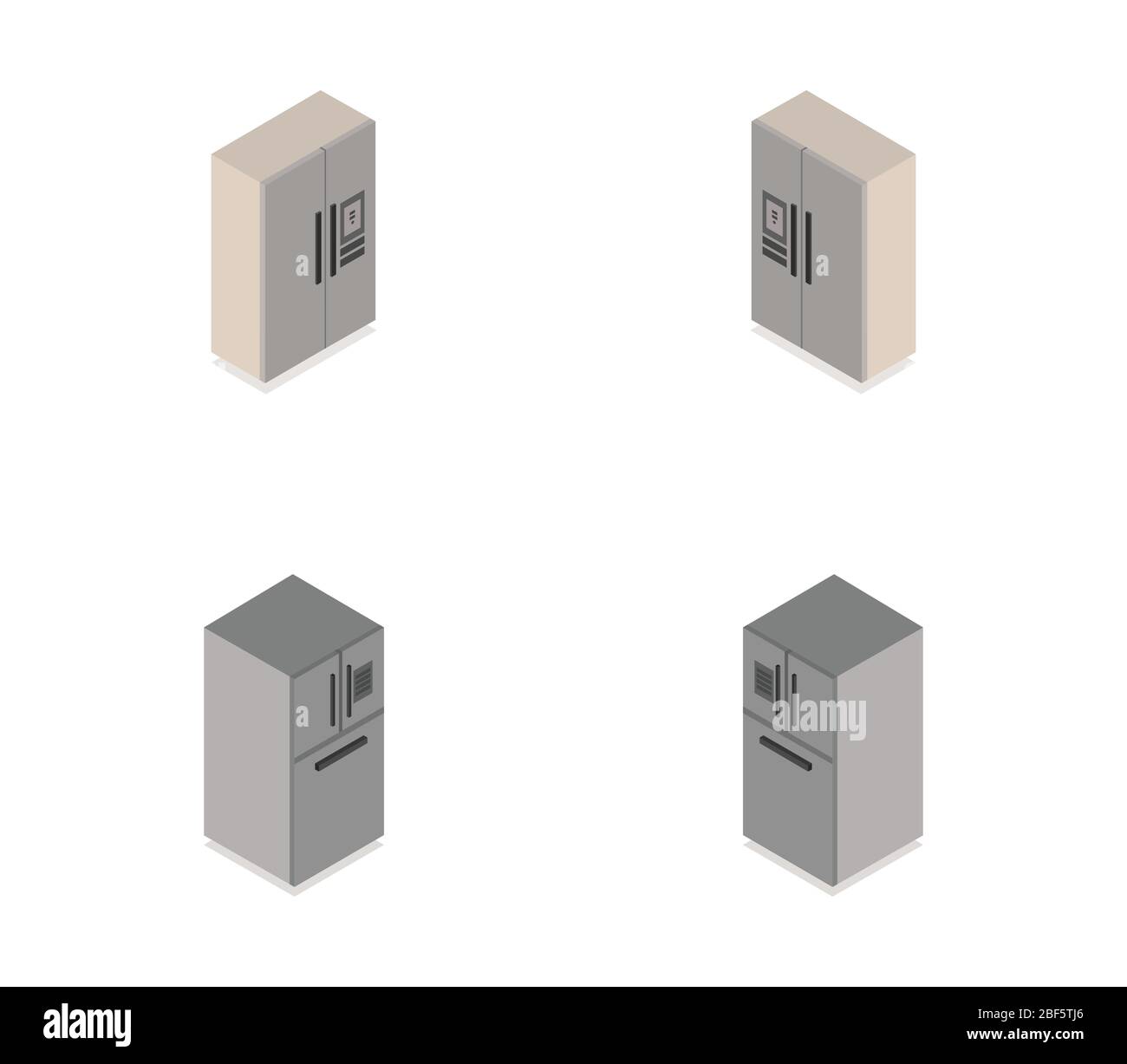 isometric fridge icon illustrated in vector on white background Stock ...