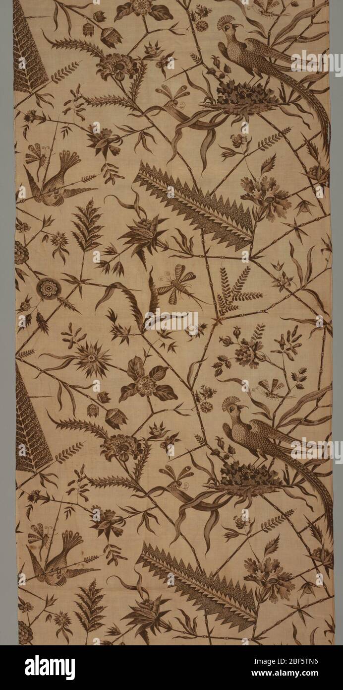 Textile. Straight repeat filling the full width of the plate. Angular ...