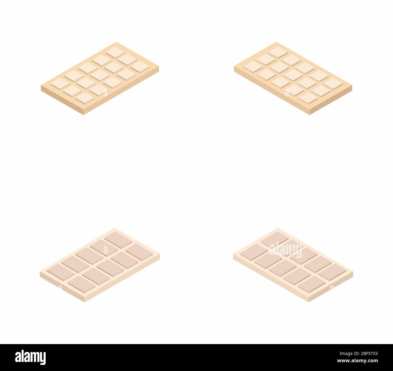 white chocolate icon illustrated in vector on white background Stock ...