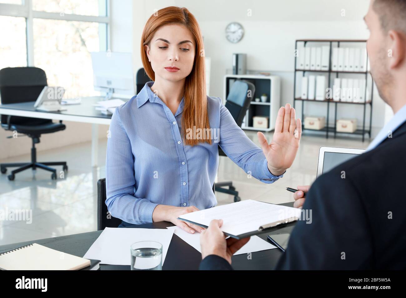 Female bank manager hi-res stock photography and images - Alamy
