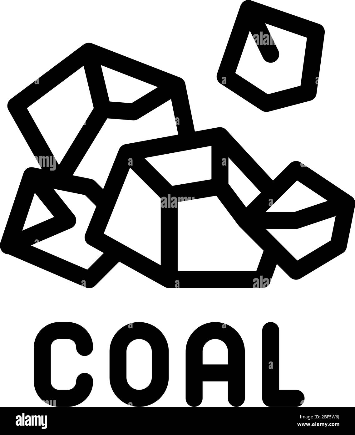 coal particles icon vector outline illustration Stock Vector Image ...