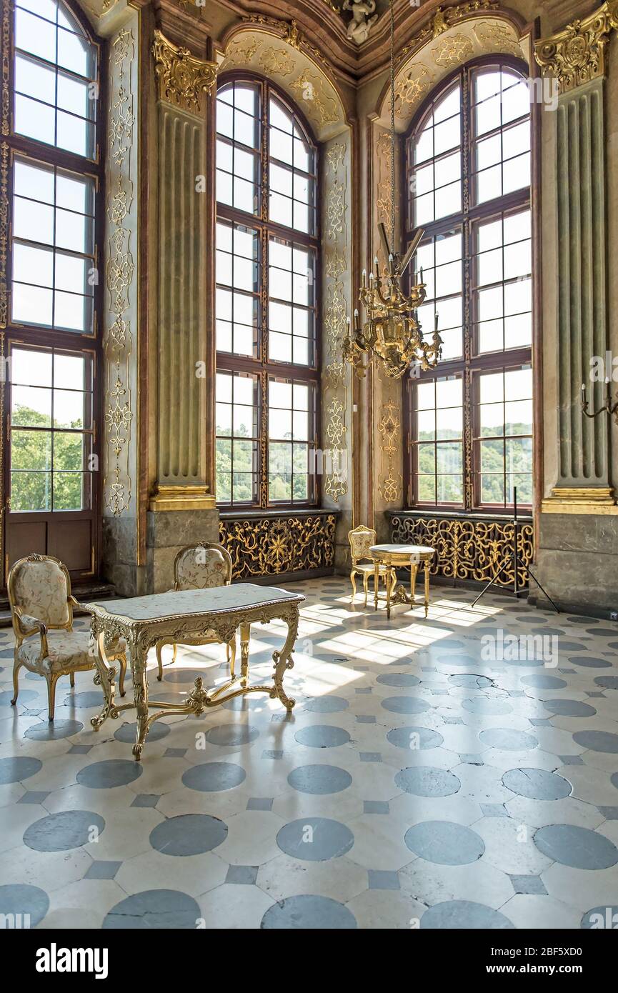 The interior of medieval castle Stock Photo - Alamy