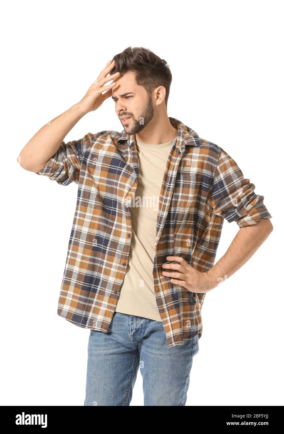 Portrait worried adult caucasian man Cut Out Stock Images & Pictures ...