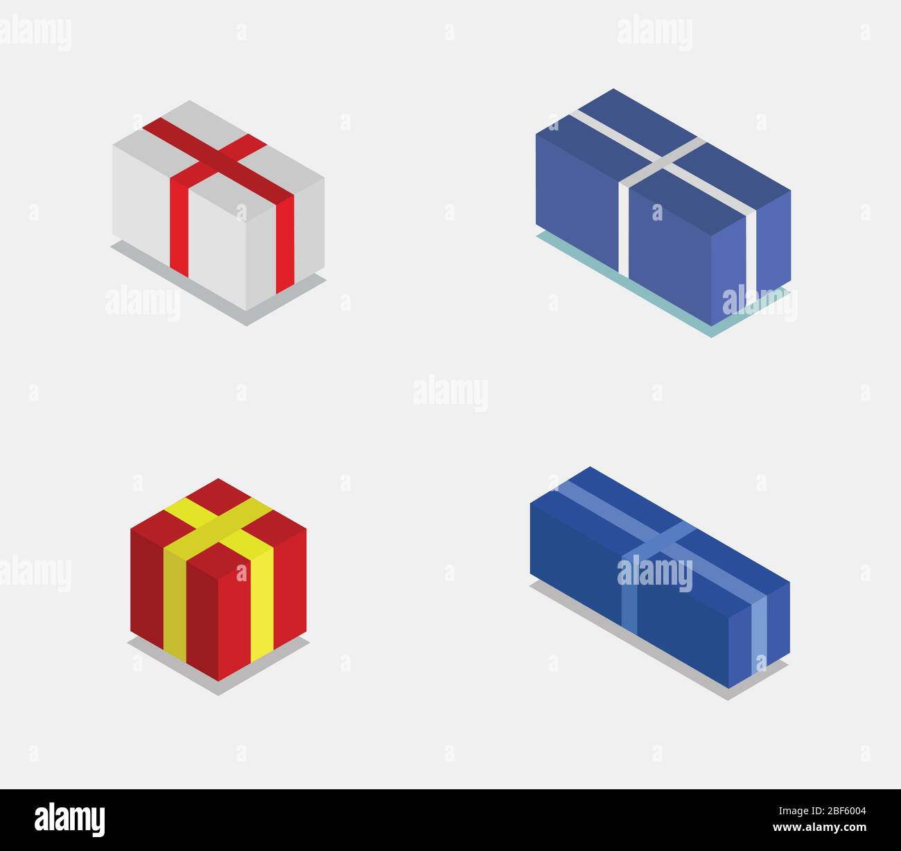 isometric gift pack icon illustrated in vector on white background ...
