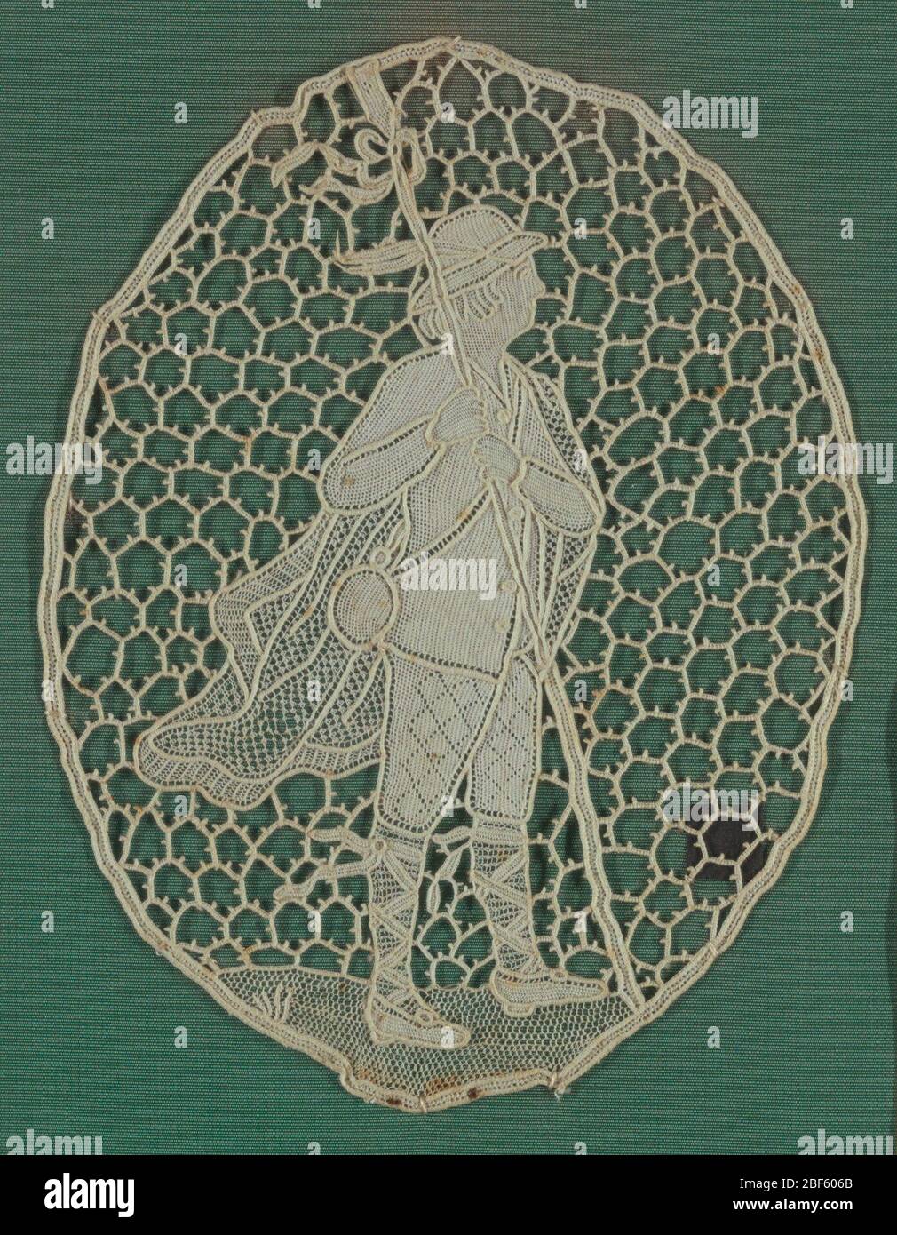 Cooper Union Museum Lace Study Chart. Oval shape with a human figure ...