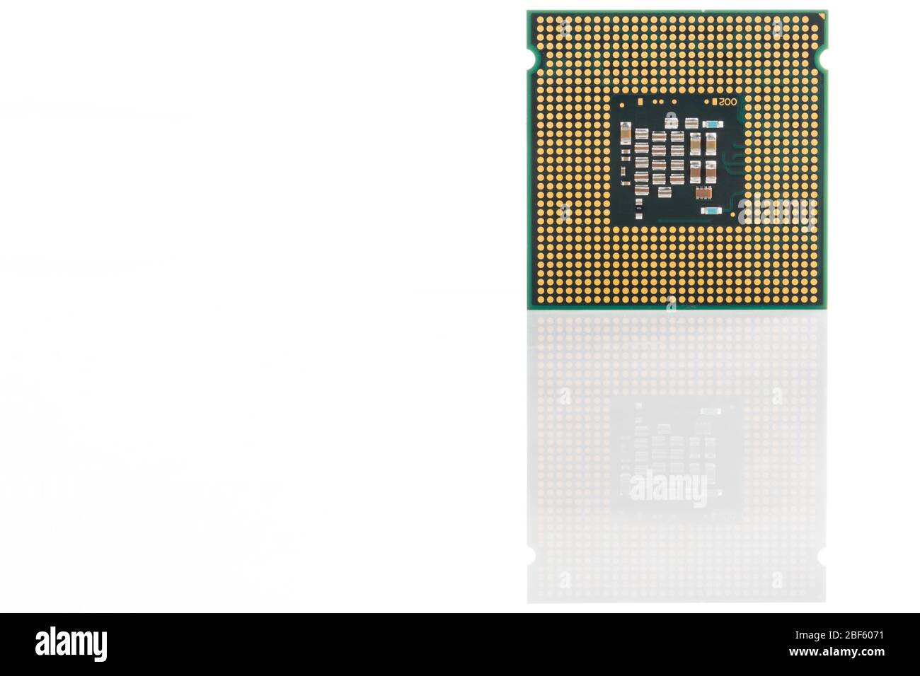 Microprocessor - closeup detail, white background Stock Photo - Alamy