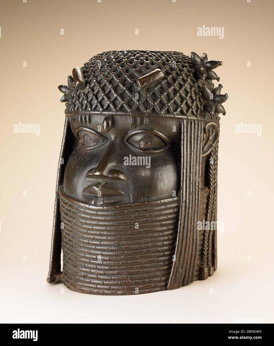 Commemorative head of a king. This head was once displayed on an altar ...