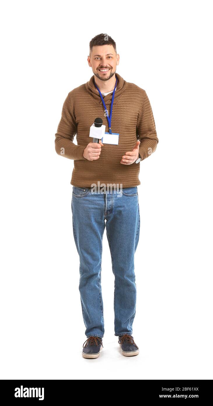 Male tv presenter Cut Out Stock Images & Pictures - Alamy