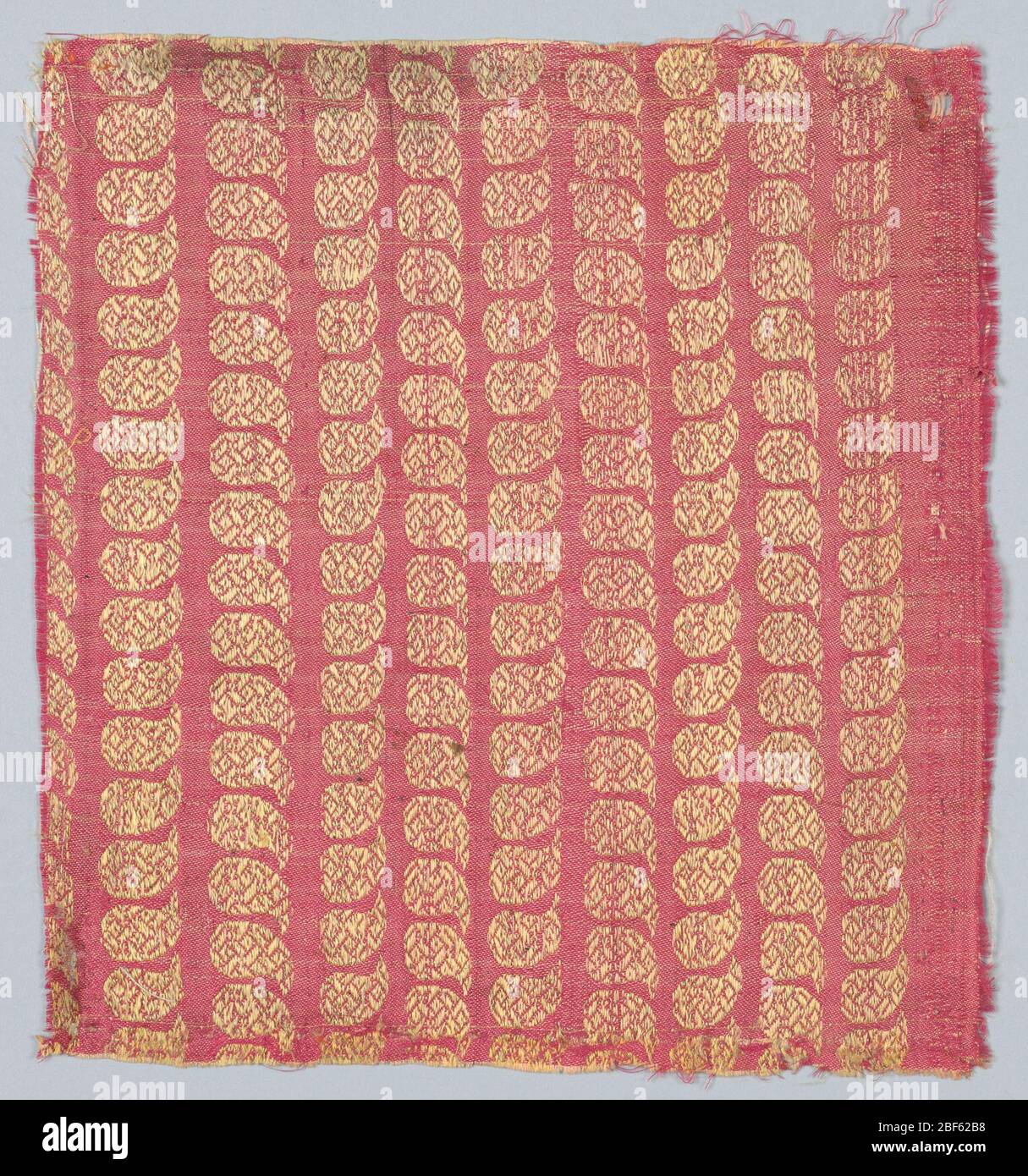 Fragment. Cones turning in alternate directions on a rose silk ground ...